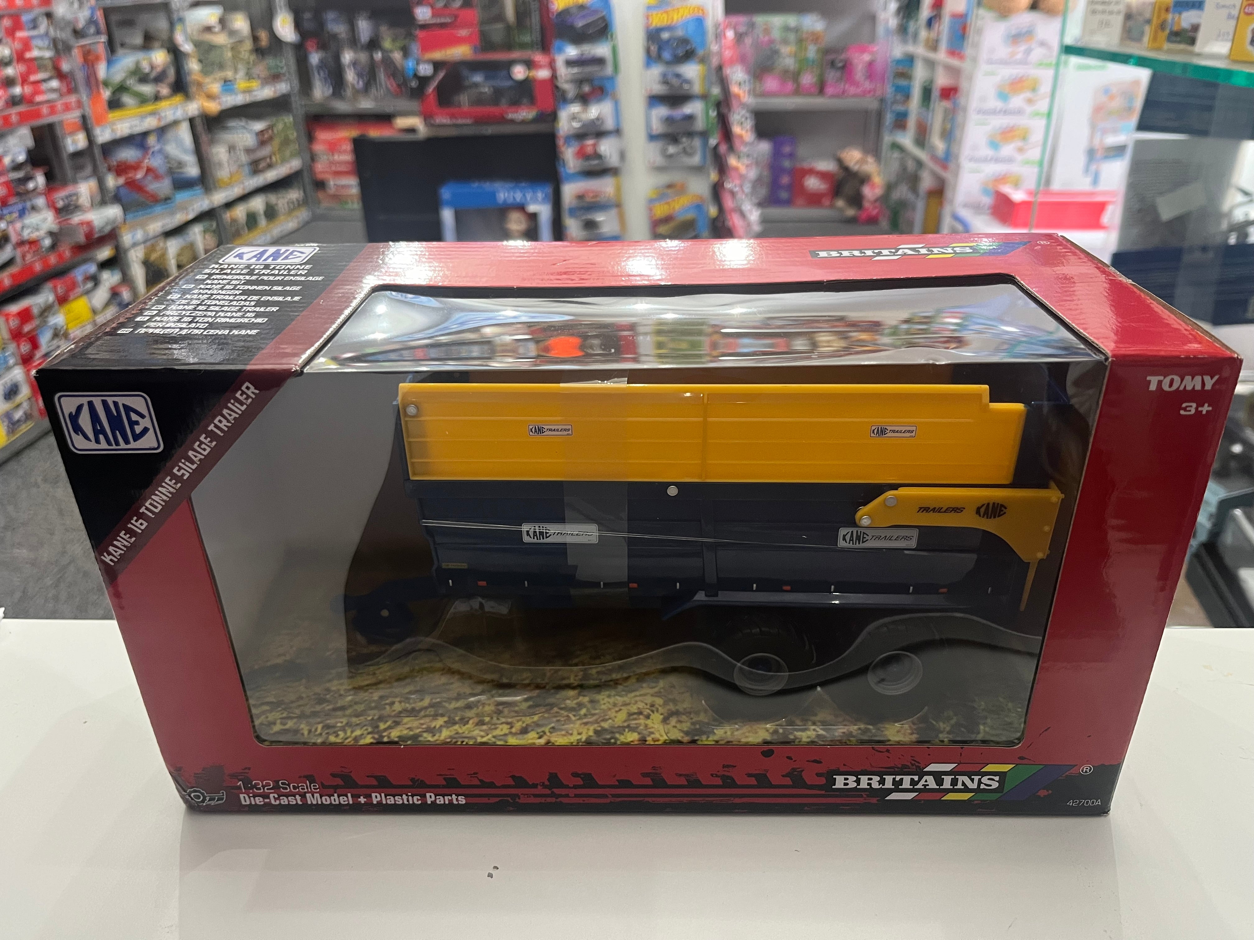 Britains 42700 Kane 16 Tonne Silage Trailer 1:32 Scale Model Farm Toy ...